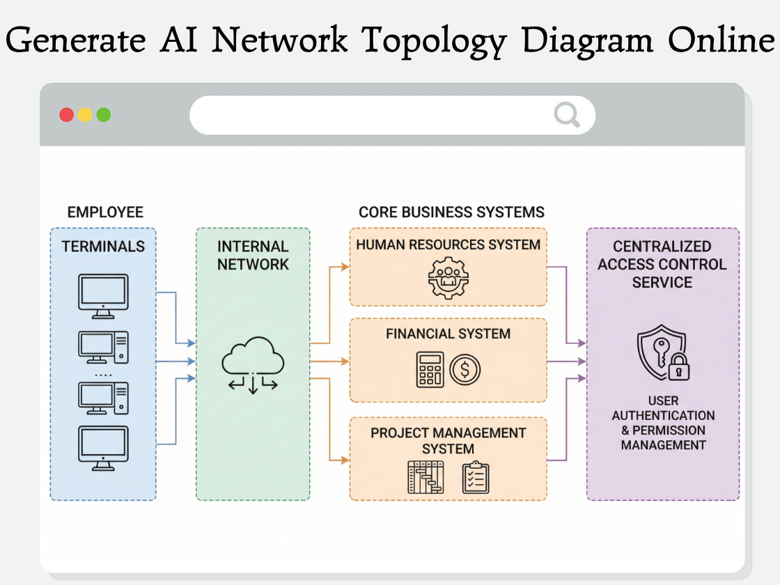 Générateur en ligne de diagramme de topologie réseau AI｜PicDoc